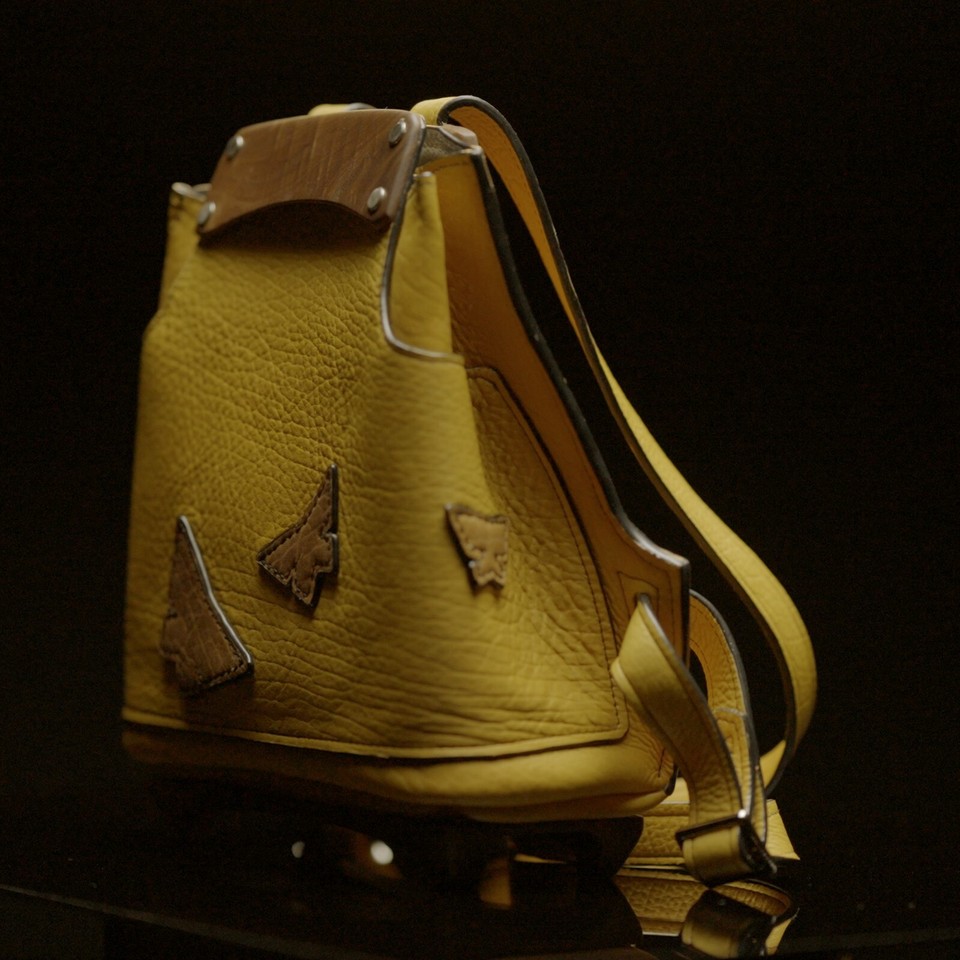 Handcrafted Designer Backpack - Dan Koons "The Champ" Leather & Wood ...