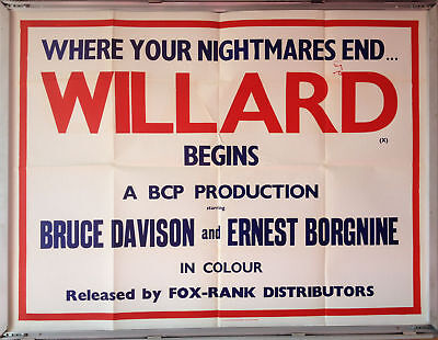 Cinema Poster: WILLARD 1971 (Quad) Bruce Davison Elsa Lanchester Sondra ...