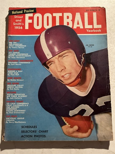 1956 STREET and SMITH'S TCU Frogs JIM SWINK Ohio State JIM PARKER NFL ...