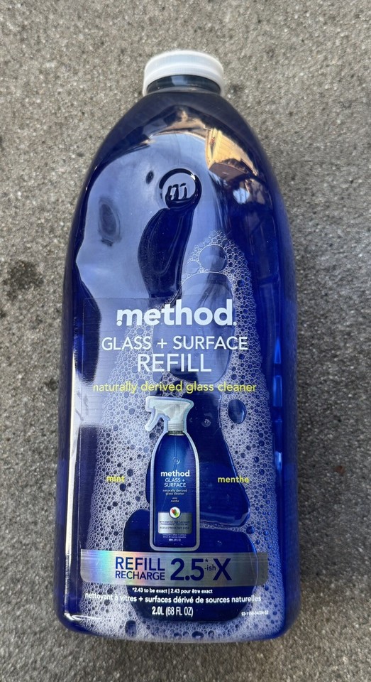 Method Glass Cleaner Refill, Mint, Ammonia Free Plant Based Solution 2 ...