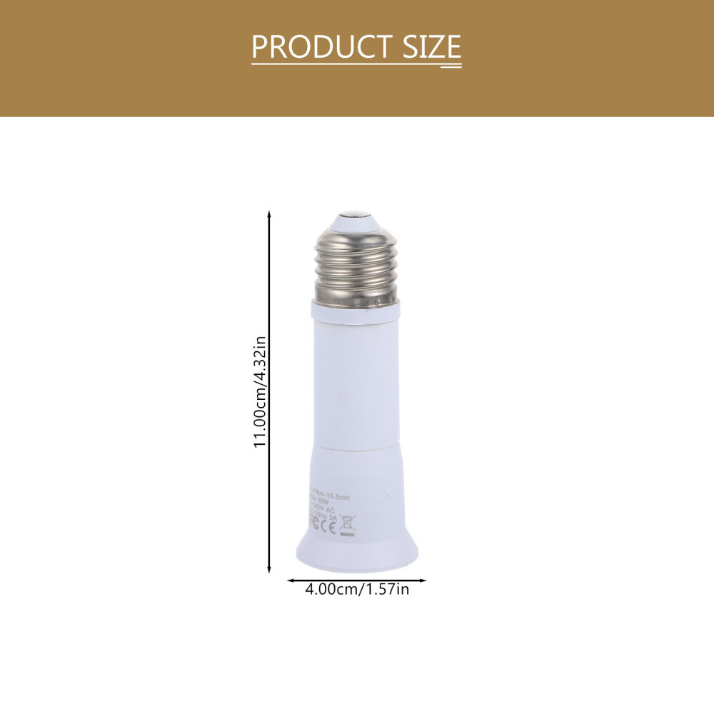 2PCS Replacement Light Socket Extender Outdoor Light Socket Light Bulb ...