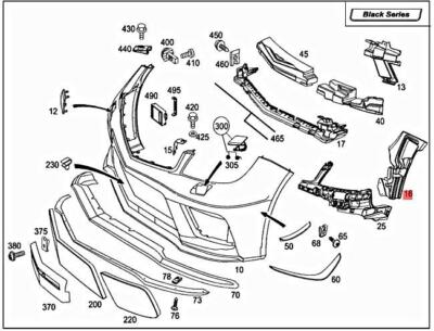 Genuine MERCEDES C204 S204 W204 Basic carrier for bumper 2048854865 | eBay