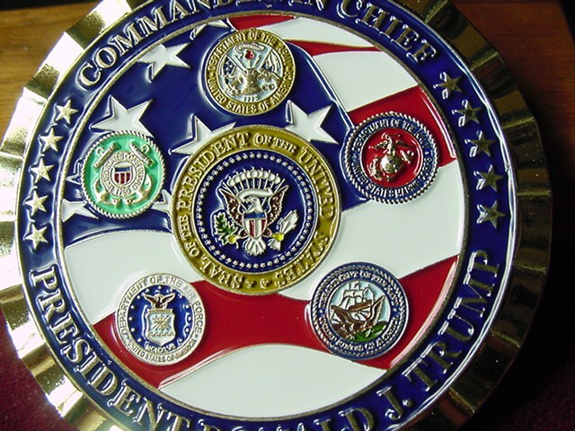Official President Donald J Trump Challenge coin -Commander in chief ...