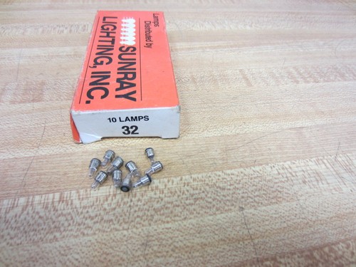 Sunray 32 Miniature Lamp Bulb (Pack of 10) | eBay