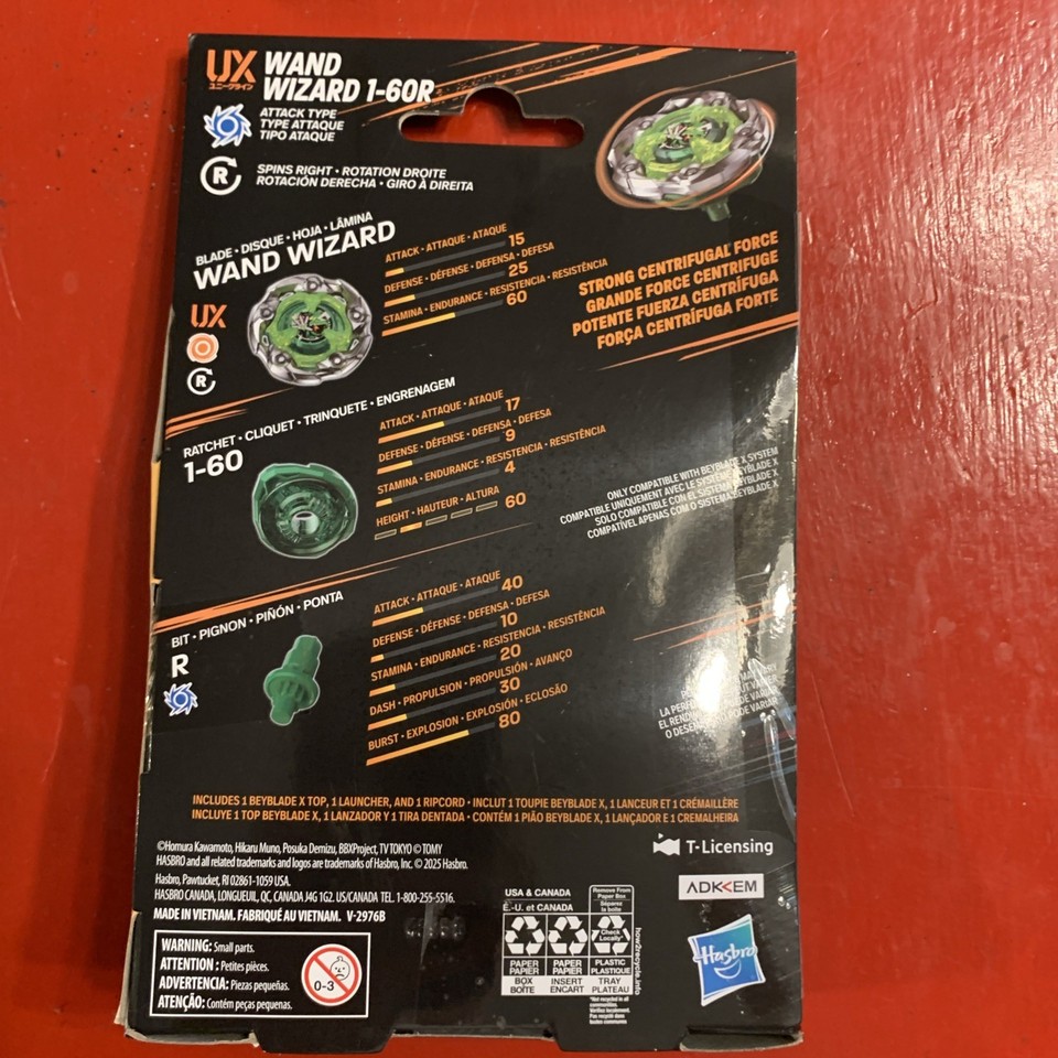 Beyblade X UX-WAND WIZARD *ROD 1-60R (NEW GREEN) +Launcher, Hasbro | eBay