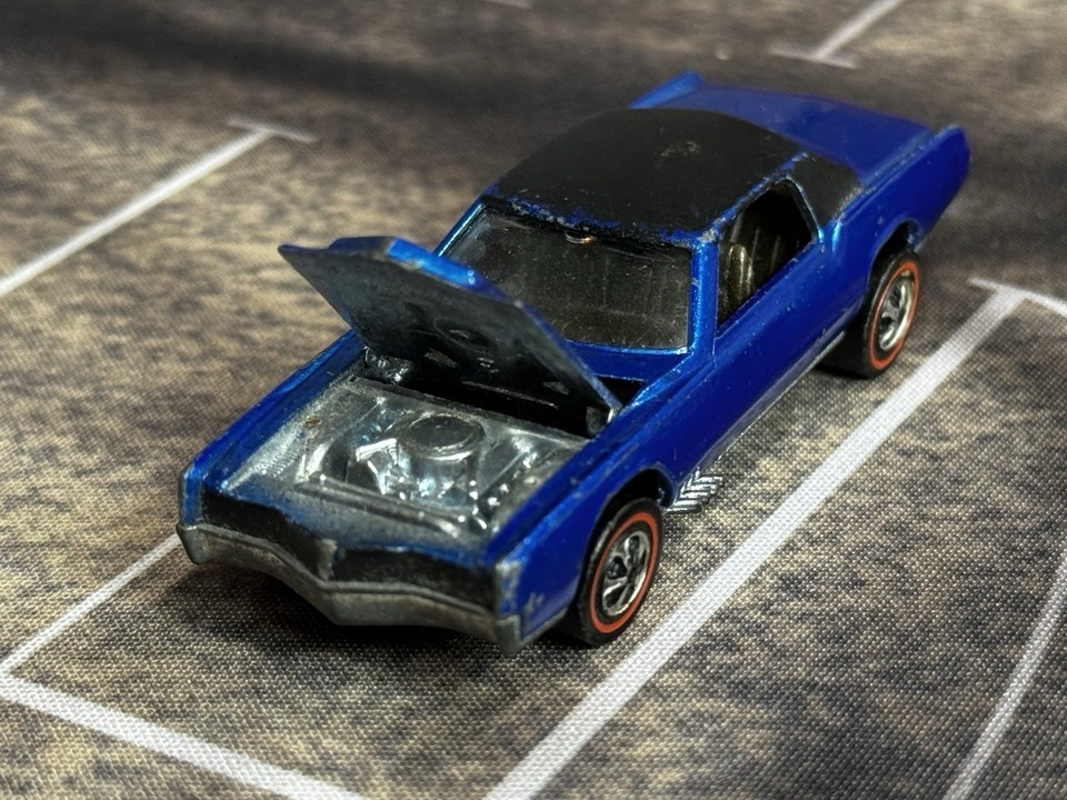 1968 Hot Wheels Custom El Dorado USA Red Line Blue Car/ Dark Brown ...