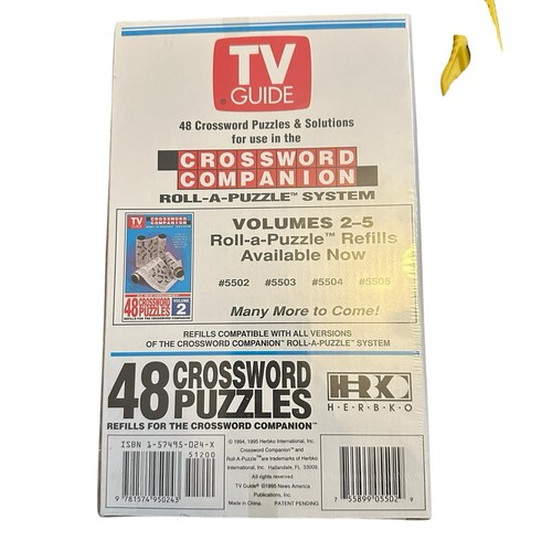 Vtg TV Guide Crossword Companion Roll A Puzzle System 48 Puzzles Volume ...