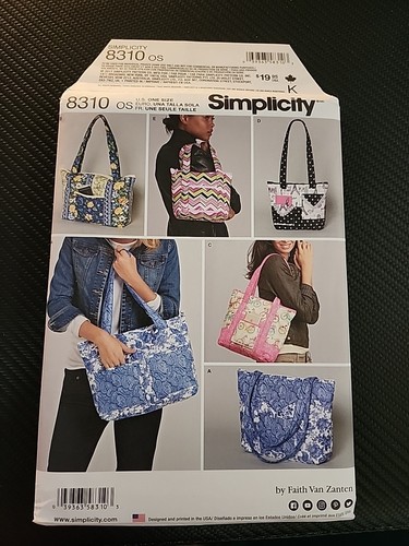 8310 Simplicity Tote Bags Pattern 5 Variations 39363583103| eBay