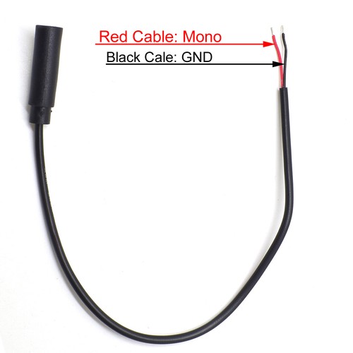 2pcs 1Ft(30cm) Mono Audio AUX Pigtai Cord 3.5mm Female 2 Wire DIY ...