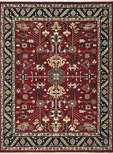 Traditional Serapi Wool Hand Knotted Deep Red Area Rug 100% Wool Rug ...