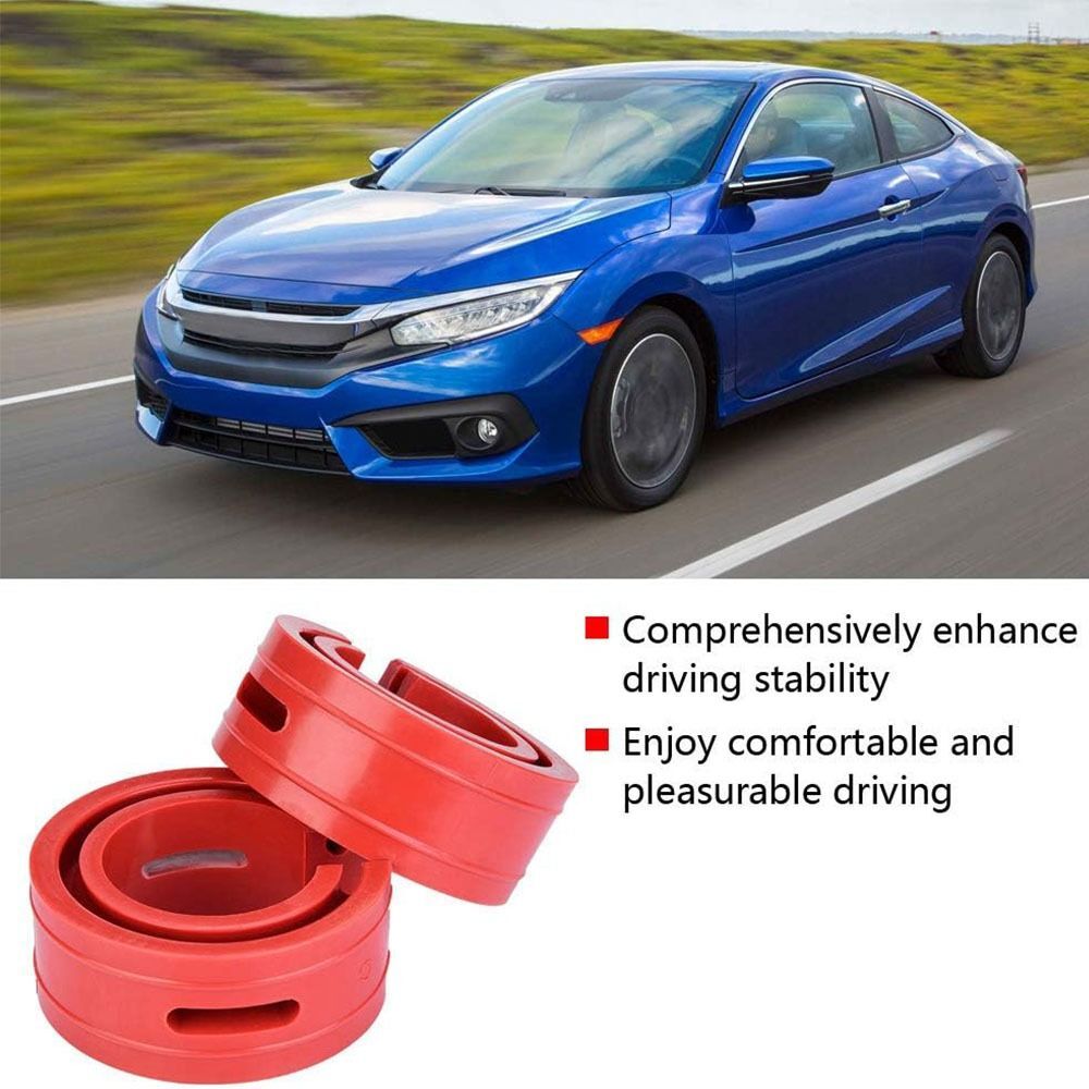 2Pcs Red Rubber Spring Bumpers Round Power Cushion Auto Automotive | eBay