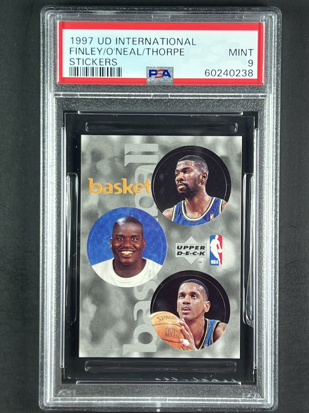 1997 Upper Deck International Stickers Shaq Shaquille O Neal PSA 9 | eBay