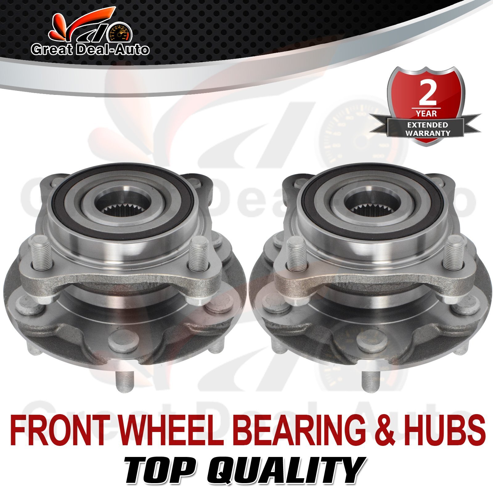 2PCS Front Wheel Bearing Hubs Hub for Toyota Landcruiser Prado 120 ABS ...