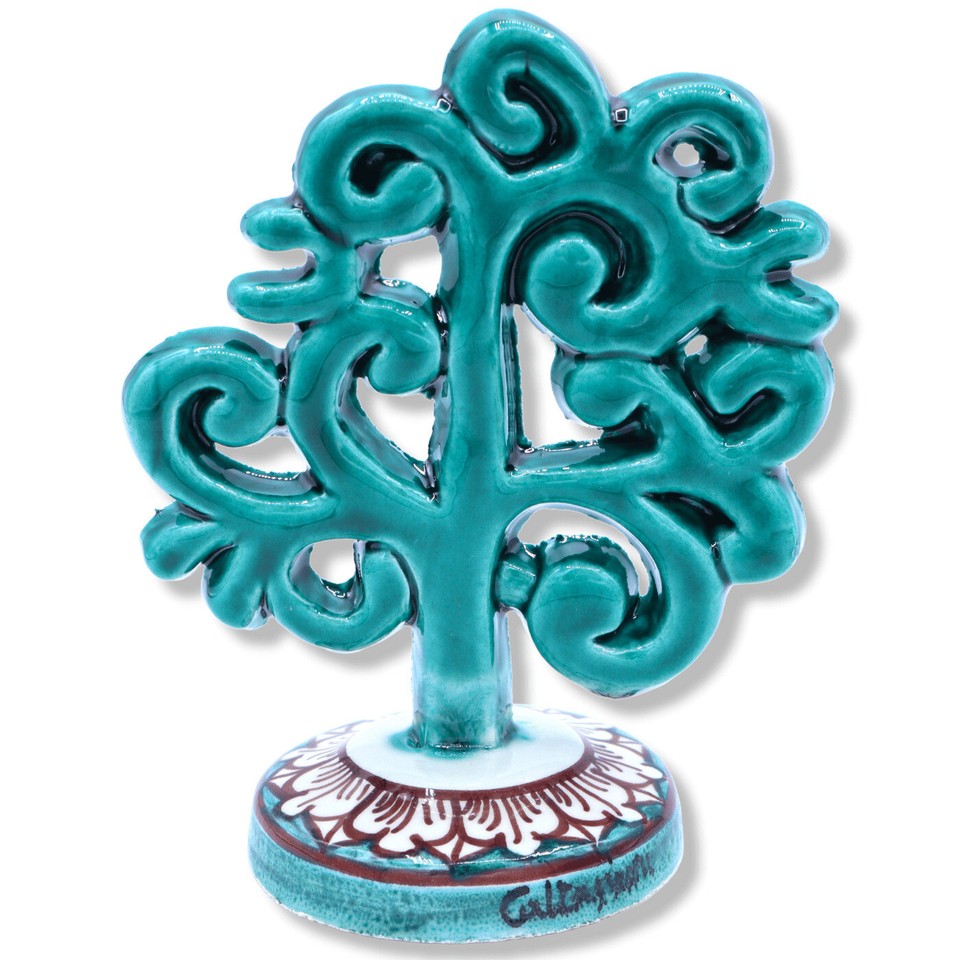 Large Tree of Life H 13x10 cm (1 pc) Caltagirone Ceramic, Assorted ...