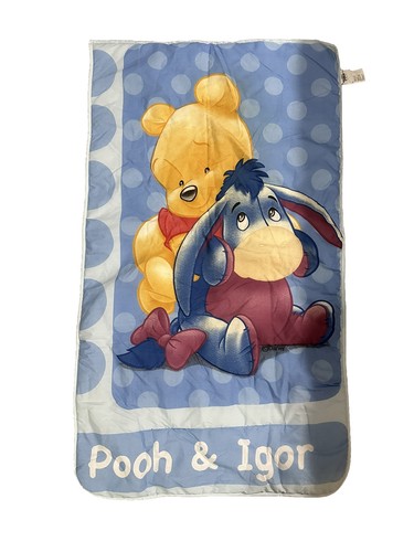 Vtg Disney Winnie The Pooh & Igor Comforter Baby Crib Blanket Vintage ...