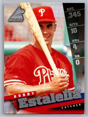 Bobby Estalella 1998 Pinnacle Inside BASEBALL #34 Philadelphia Phillies ...