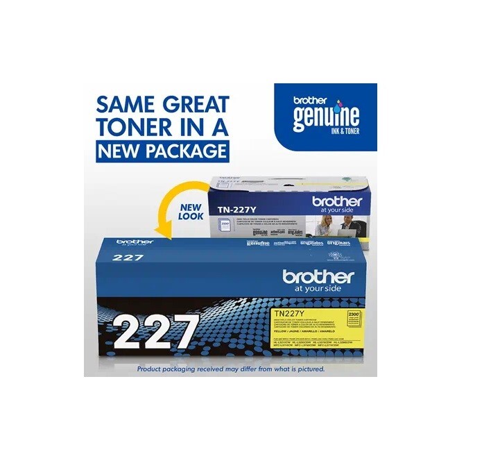 Brother Genuine TN227Y High Yield Yellow Toner Cartridge TN-227 - Free ...