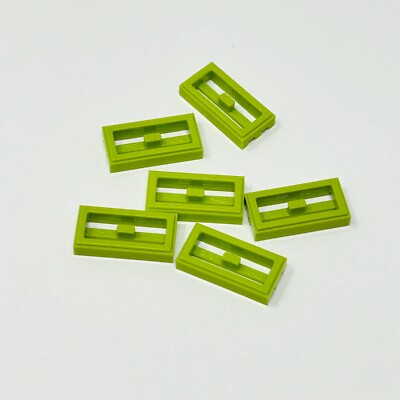 2412b LEGO Parts Tile Modified 1x2 Grille w/ Bottom Groove Lip LIME (6 ...