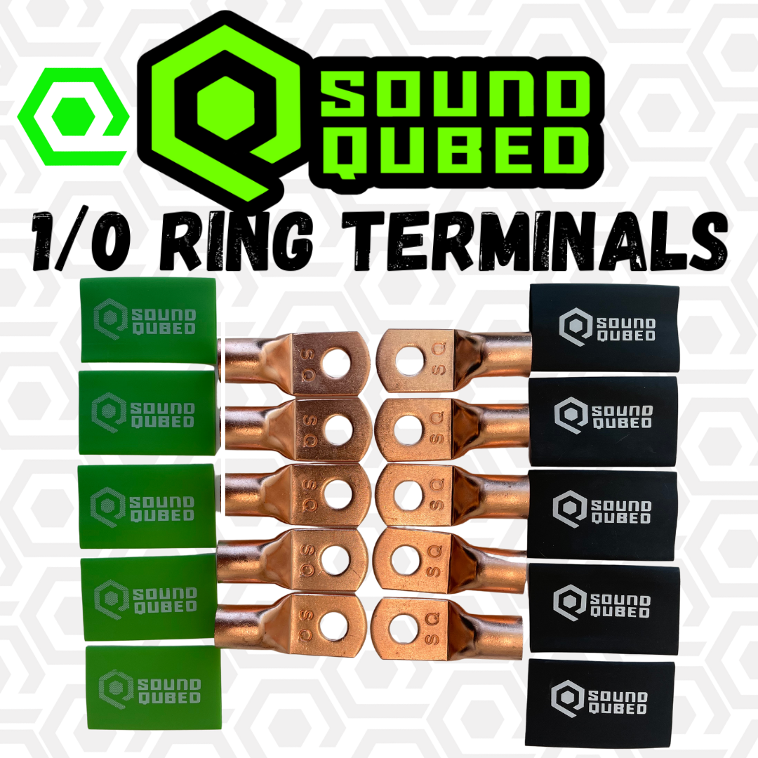 10 pack 1/0 Lugs Ring Termianls with Heat Shrink by Soundqubed | eBay