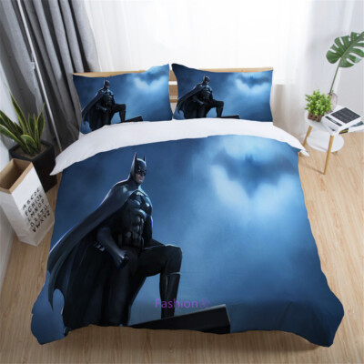 Batman Blue Queen/Single/Double/King Bed Duvet/Doona/Quilt Cover Set ...