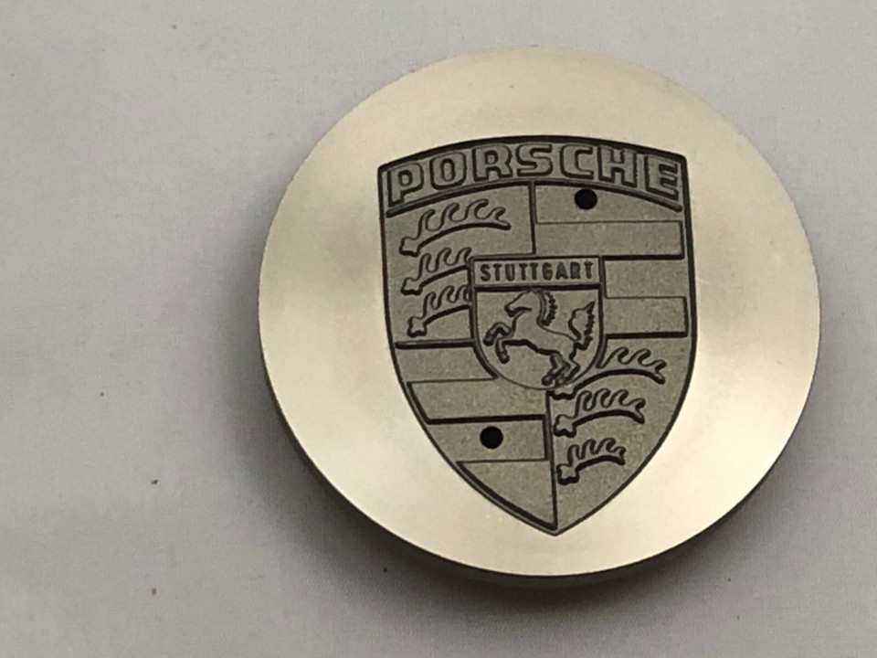 New Genuine Porsche Center Caps Silver With Porsche Crest Set of 4 ...