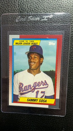 1989 TOPPS MAJOR LEAGUE DEBUT #120 SAMMY SOSA ROOKIE CARD SOX RANGERS ...