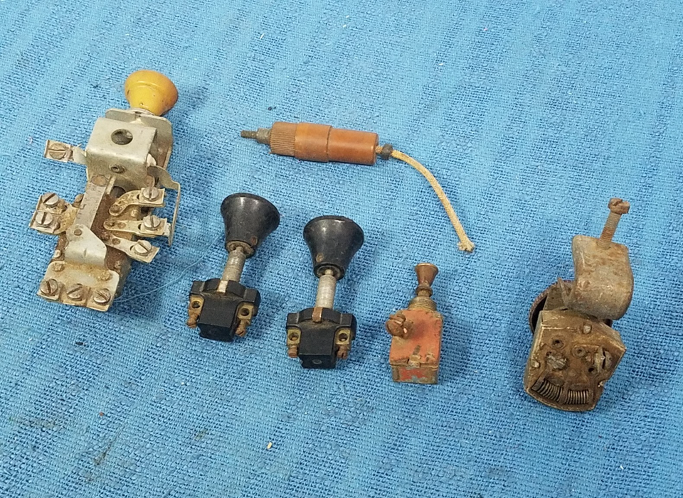 Lot of misc Vintage Dash Switches H/L Heater etc. Antique car truck hot ...