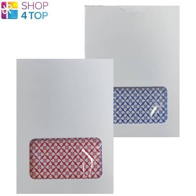 2 COPAG 4 CORNER REGULAR INDEX PLAYING CARDS BLUE & RED PLASTIC POKER WHITE BOX | eBay Australia