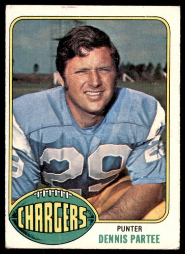 1976 Topps Dennis Partee San Diego Chargers #387 VG/EX (Light wrinkle ...