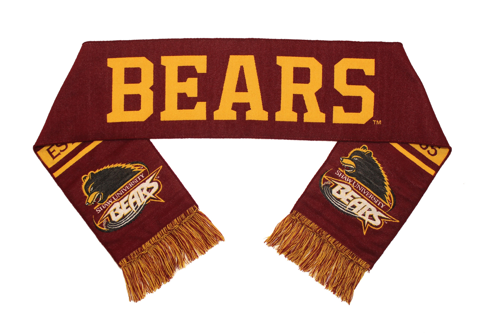 Shaw University Scarf - Shaw Bears Double Sided Woven | eBay