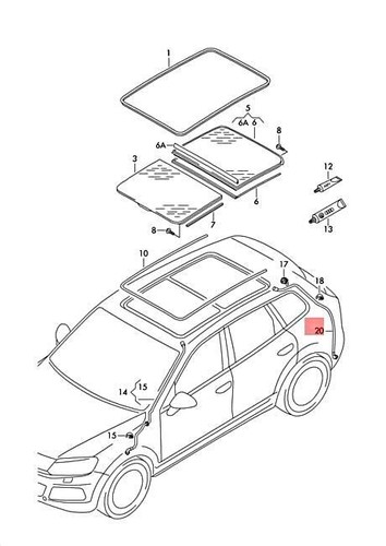 Genuine VW Touareg 7P5 7P6 Water Drainage Hose 7P6877233A | eBay