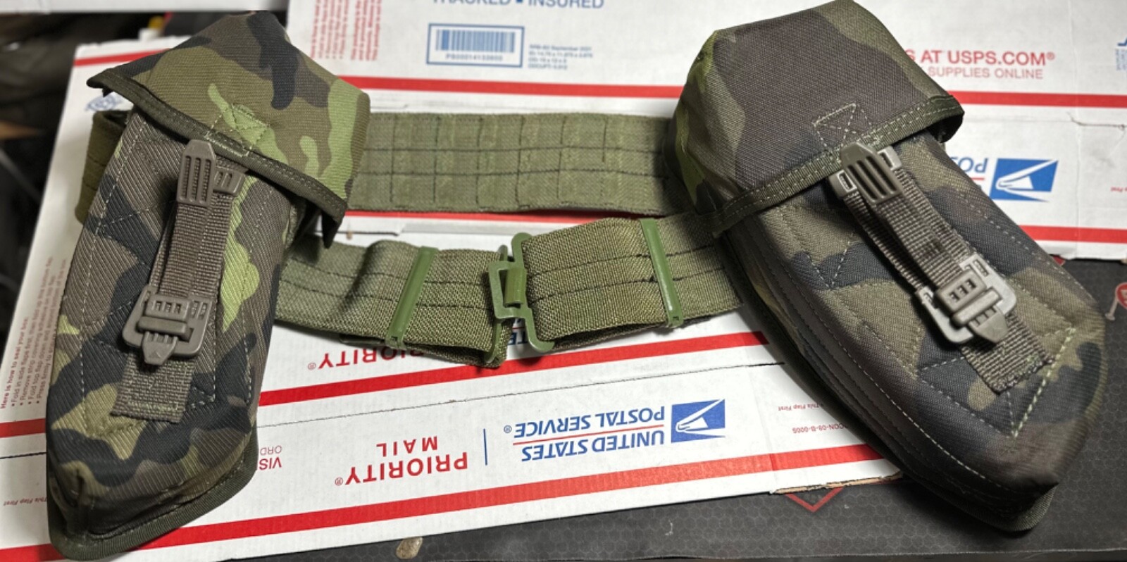 COLD WAR SOVIET ERA CZECH RIFLE 2-MAG 2-CELL MAG POUCH SET W/ BELT | eBay