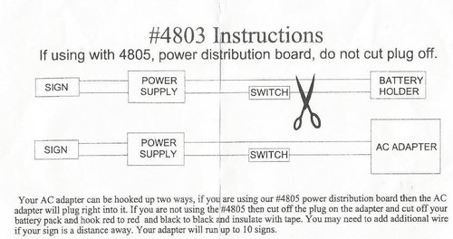 Miller Engineering #4802 Small 4.5volt AC/DC Adapter, up to 3 signs ...