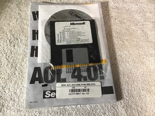 Microsoft Windows 98 Second Edition New Sealed CD, Boot Disk, Product ...