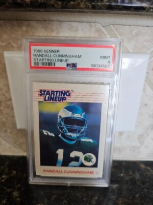 1988 KENNER STARTING LINEUP CARD RANDALL CUNNINGHAM PSA 9 PHILADELPHIA ...