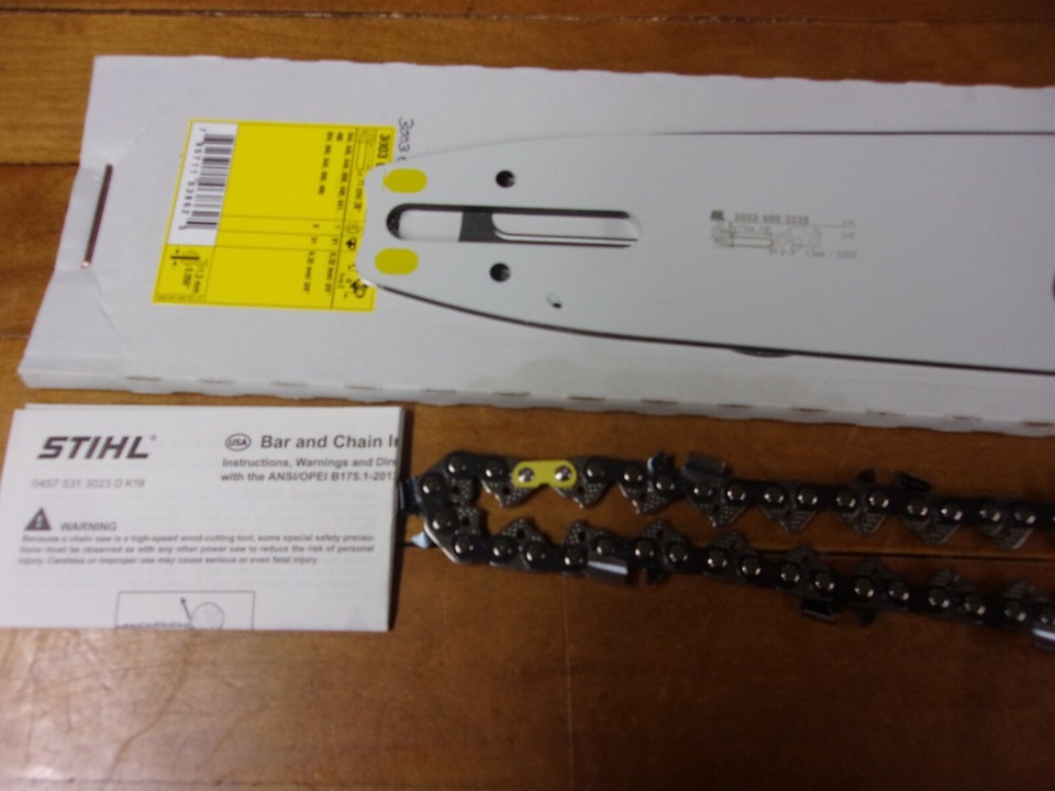 Stihl OEM 28" Light ES Bar & Chain 33RS 3/8" .050" 91DL 3003-000-2238 # ...