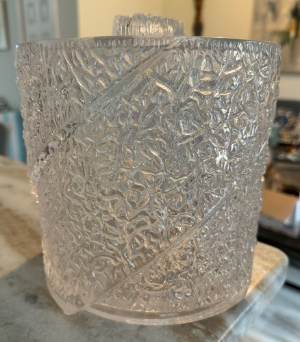 Unique William Bounds MCM Iceburg Lucite Ice Bucket textured with lid ...