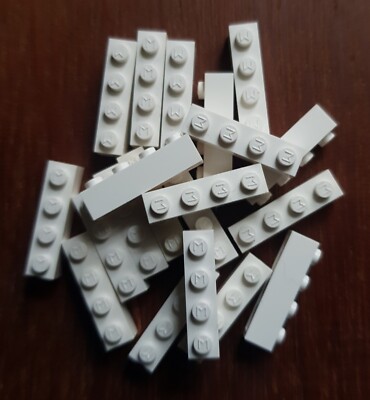 LEGO MODULEX 20 WHITE BRICKS 1x4 WITH M LOGO ON STUDS | eBay