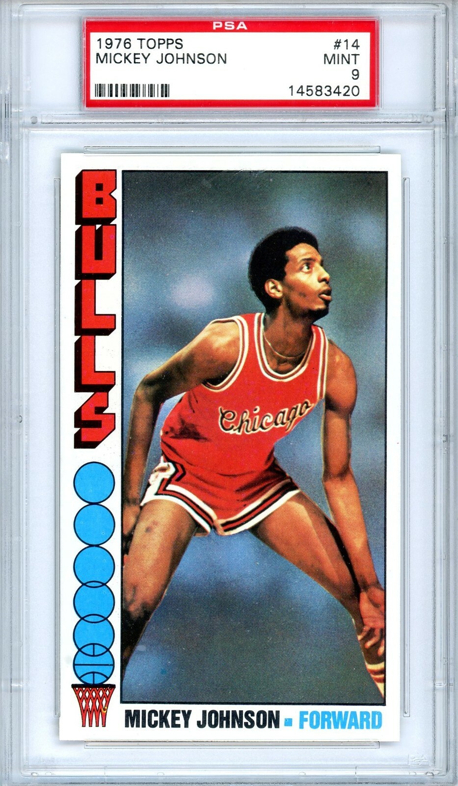 1976 Topps #14 MICKEY JOHNSON - Chicago Bulls - PSA 9 Mint | eBay