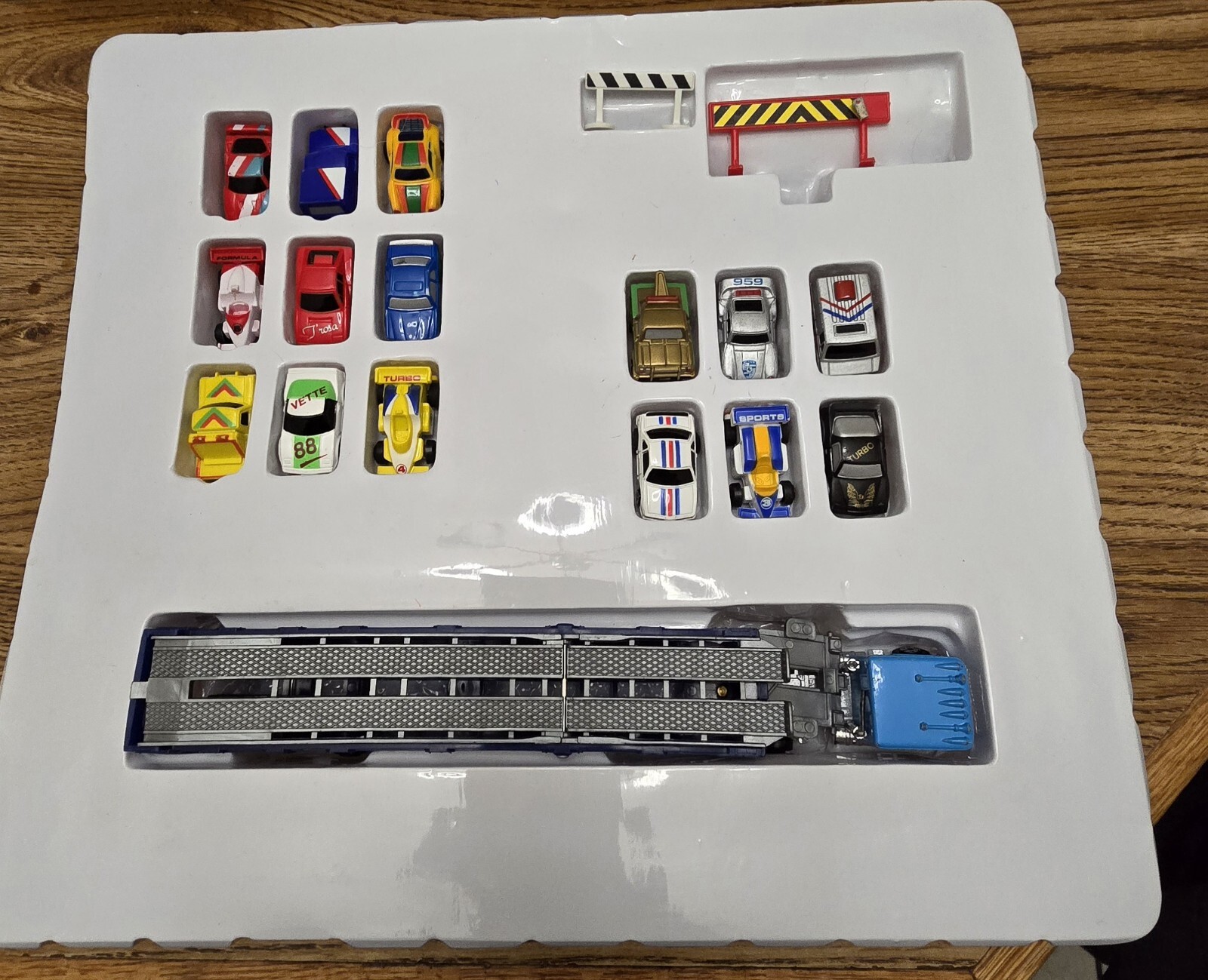 SET OF 15 IMPERIAL MICRO ENGINES PULL BACK CARS WITH YATMING HAULER ...