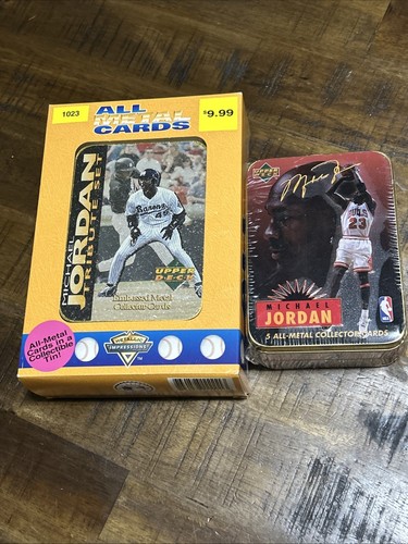 Michael Jordan Metal Cards Set Upperdeck Tin 1996 Bulls Lot Sealed🚀💯 | eBay