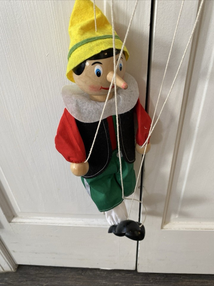 Wooden Marionette Pinocchio String Puppet Italy | eBay