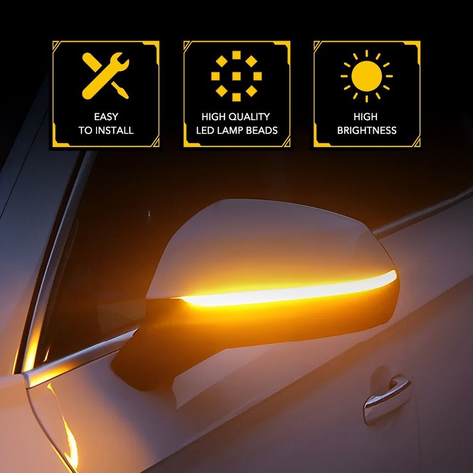 2x LED Sequential Side Mirror Turn Signal Light For Audi A4 A5 S5 B8.5 ...