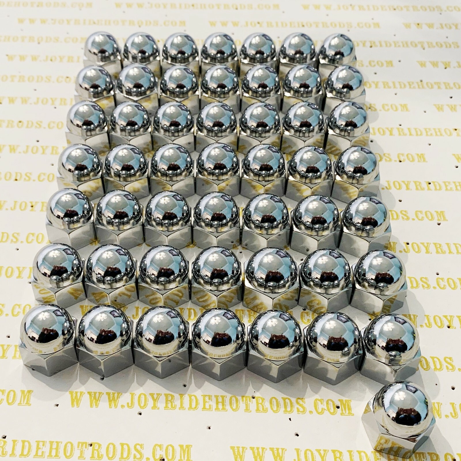 Ford Flathead V8 Cylinder Head Nut Acorn Covers- 11/16" -Chromed Metal ...