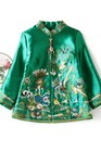 Womens Embroidered Tang Short Jackets Silk Retro Single Short Coat ...