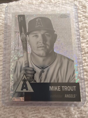2022 Topps Chrome Platinum MIKE TROUT Black & White Mini Diamonds ...