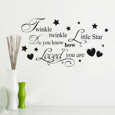 CUTE TWINKLE TWINKLE LITTLE STAR Decal for Wall Decor #QU11 | eBay