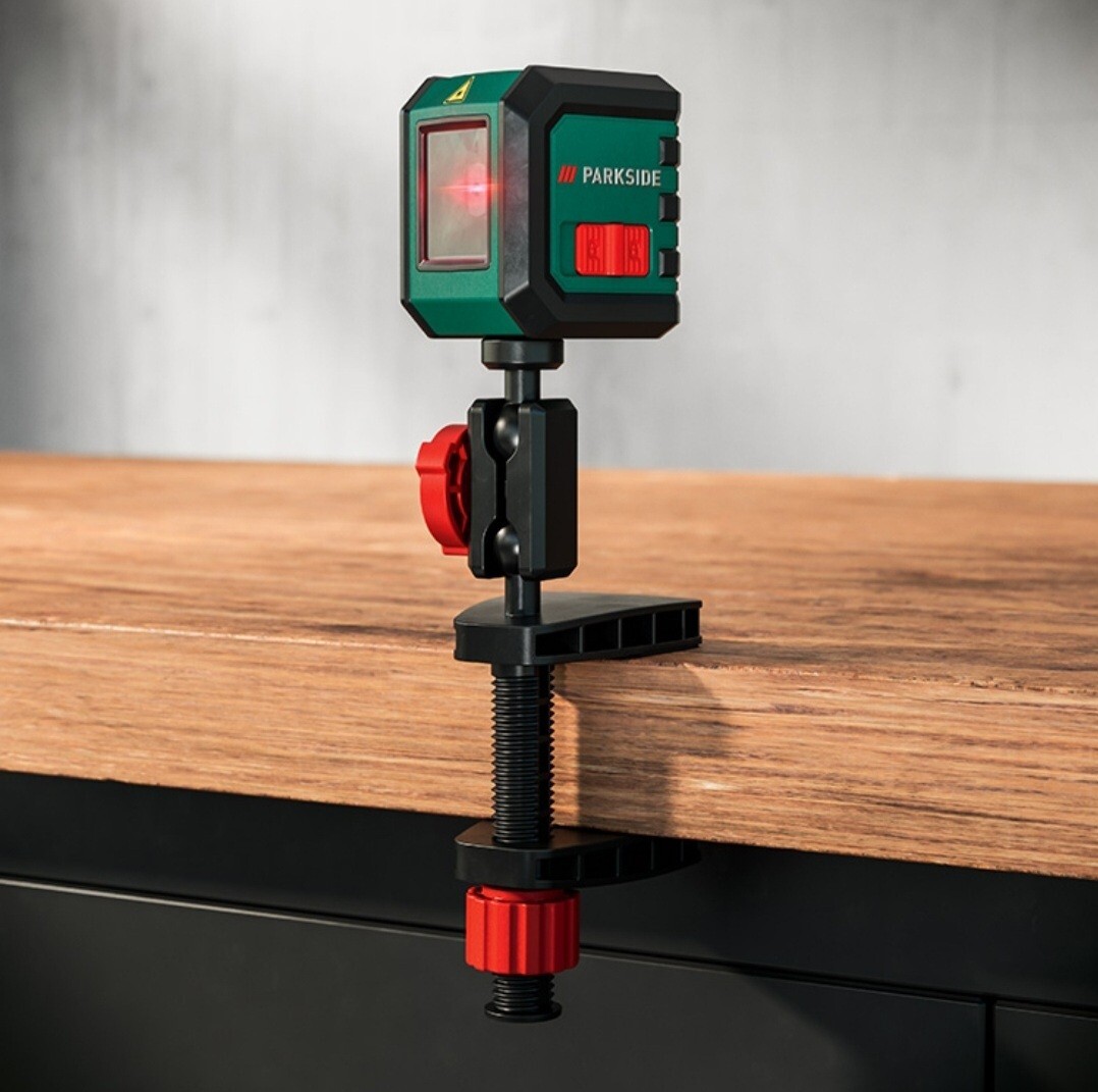 Parkside Self-Levelling Cross Line Laser Level + Removable 360 ...