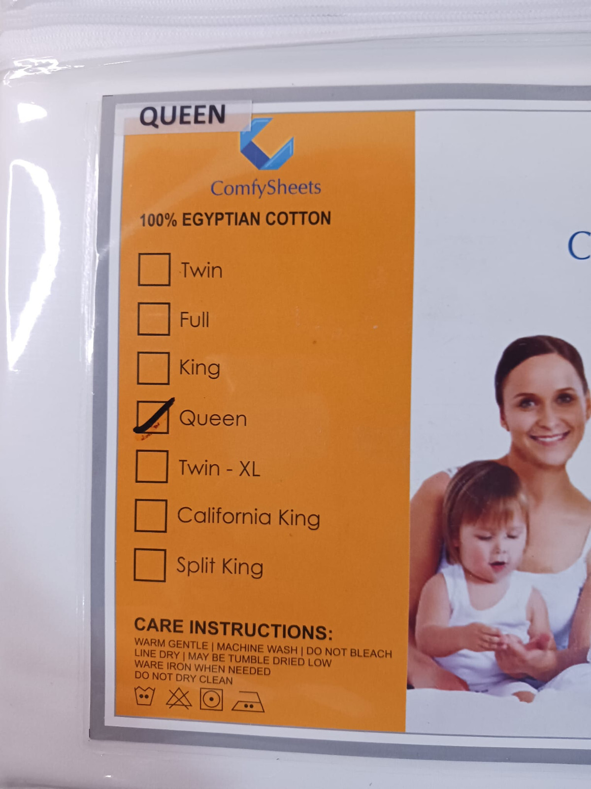 Comfy Sheets Egyptian Cotton 1000-TC Queen Sheets 4 Piece Set - White ...