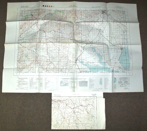 2 x VINTAGE ROYAL AUSTRALIAN MILITARY SURVEY CORPS MAPS 1957 & 1967 ...